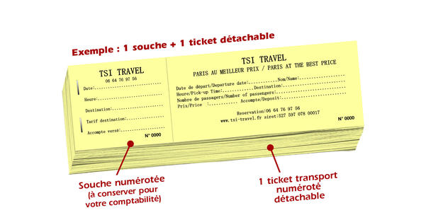 Billetterie transport - Imprimer tickets de transports, voyages